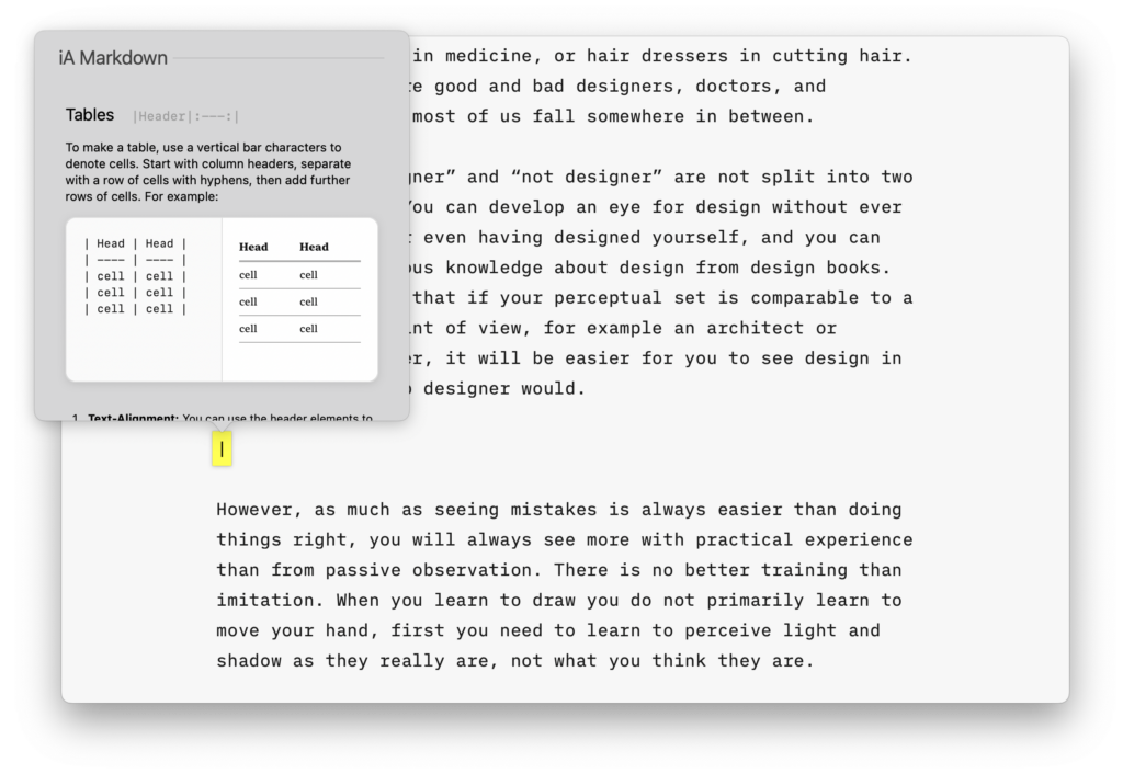 iA Markdown Dictionary